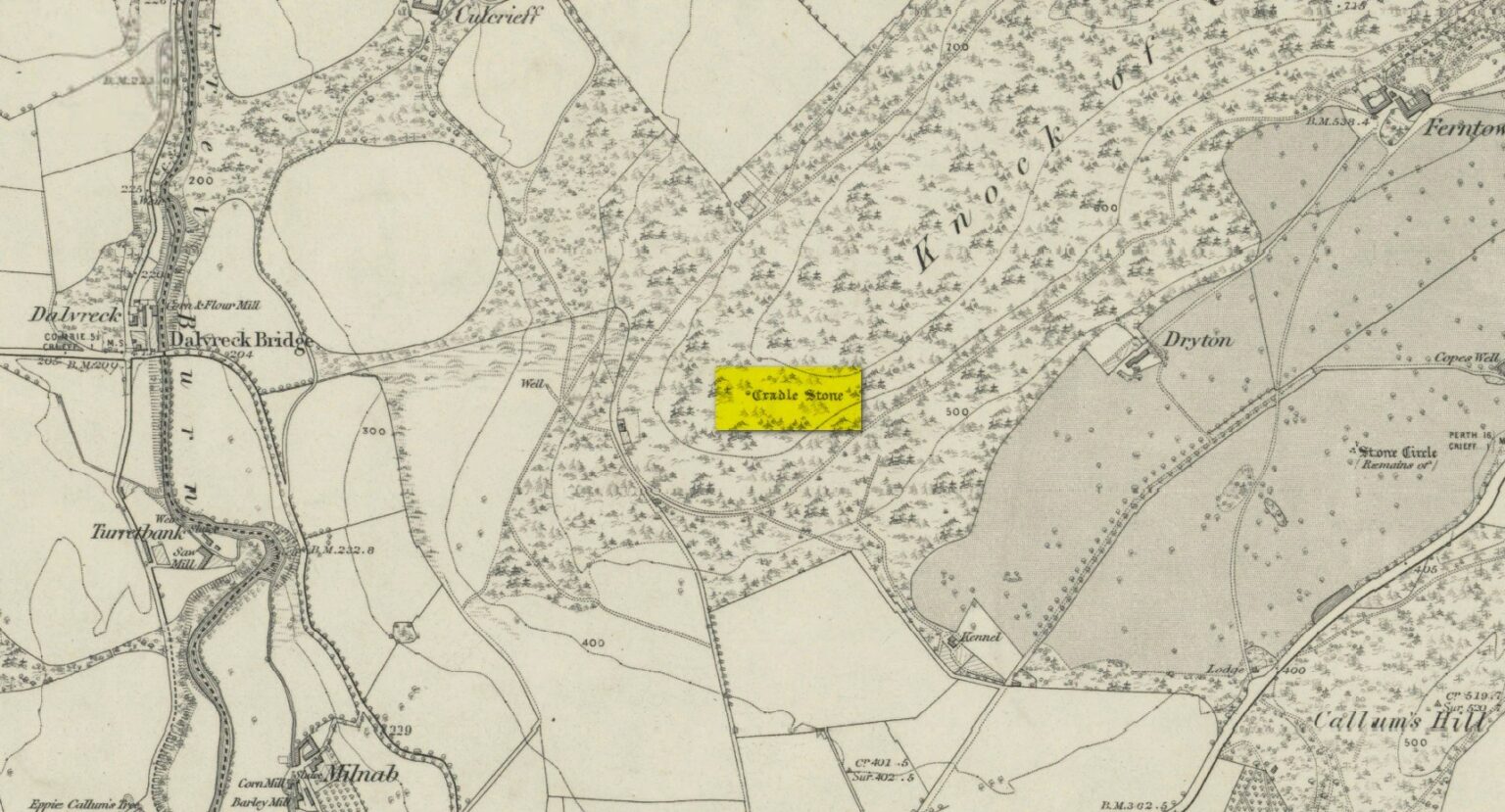 Cradle Stone, Crieff, Perthshire